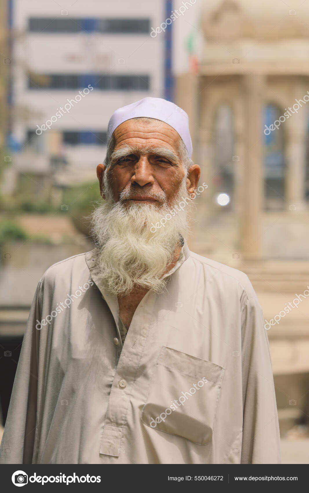 Peshawar Pakistan July 2021 Old Pakistani Man Beard Peshawar City ...