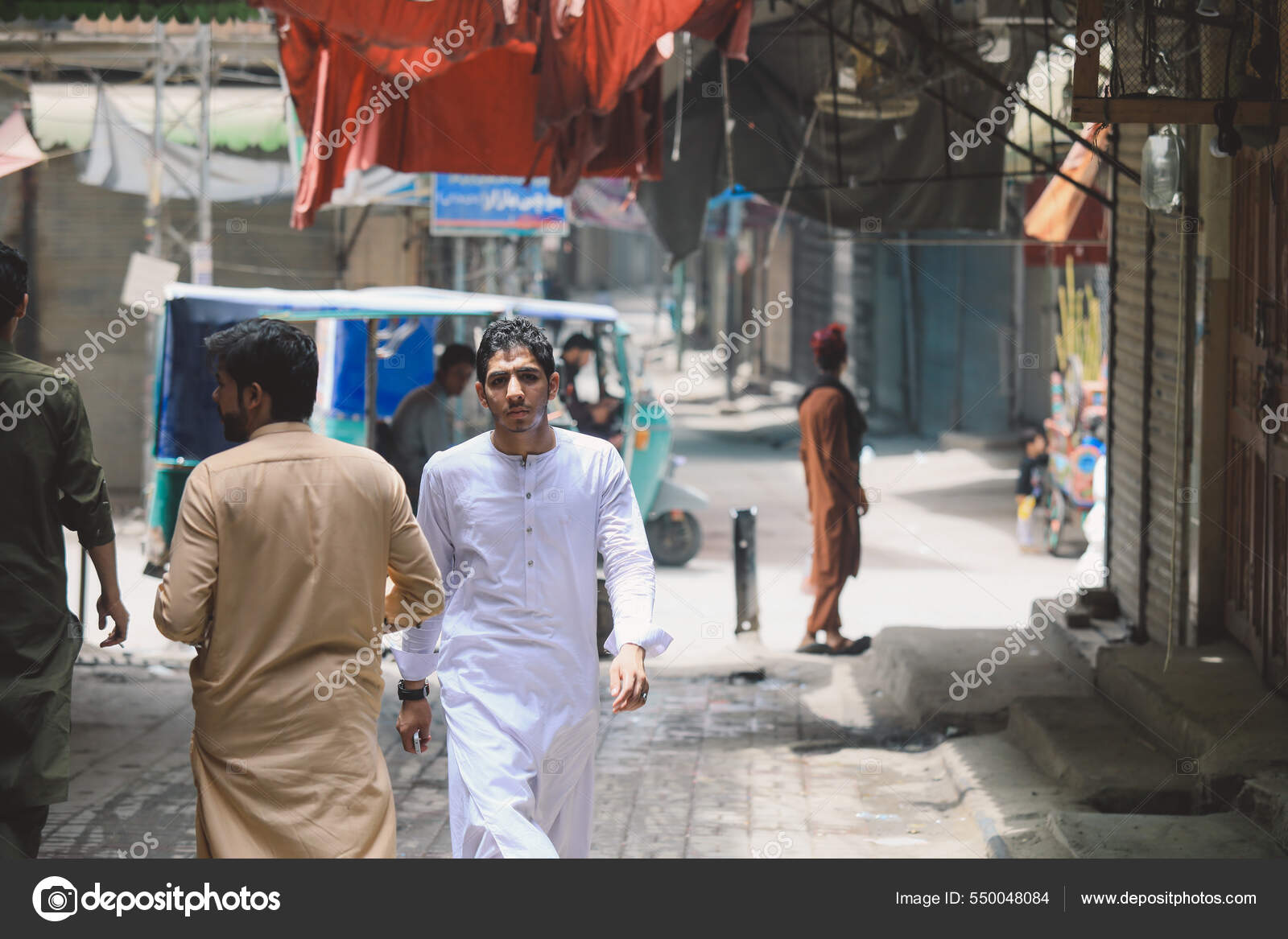 Peshawar Pakistan July 2021 Local People Peshawar City Center Crowded ...