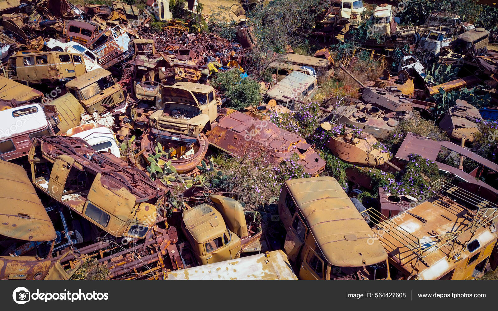 Abandoned Army Tanks Tank Graveyard Asmara Eritrea Stock Photo by ...