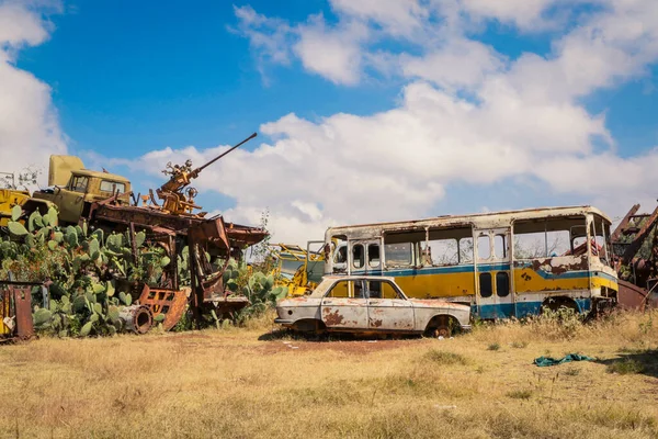 Abandoned Army Tanks Tank Graveyard Asmara Eritrea Stock Photo by ...