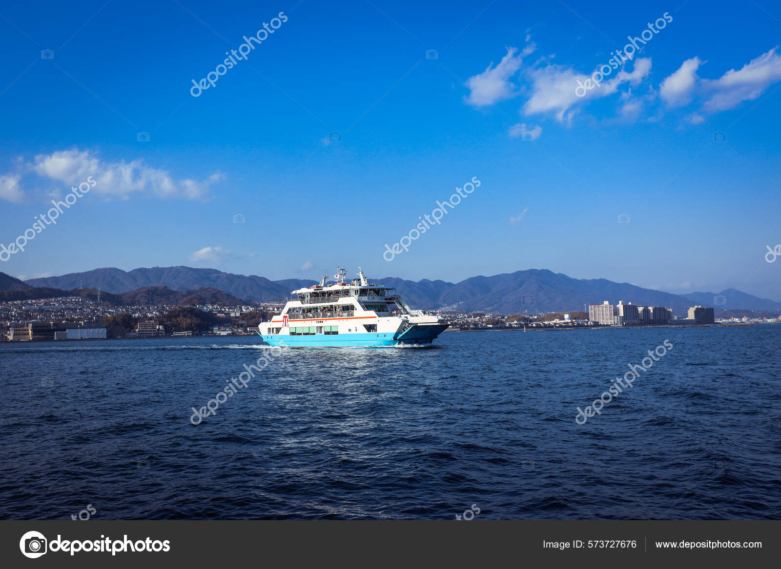 Miyajima Japan January 2020 Ferry Boat Itsukushima Shrine — Stock Photo ...