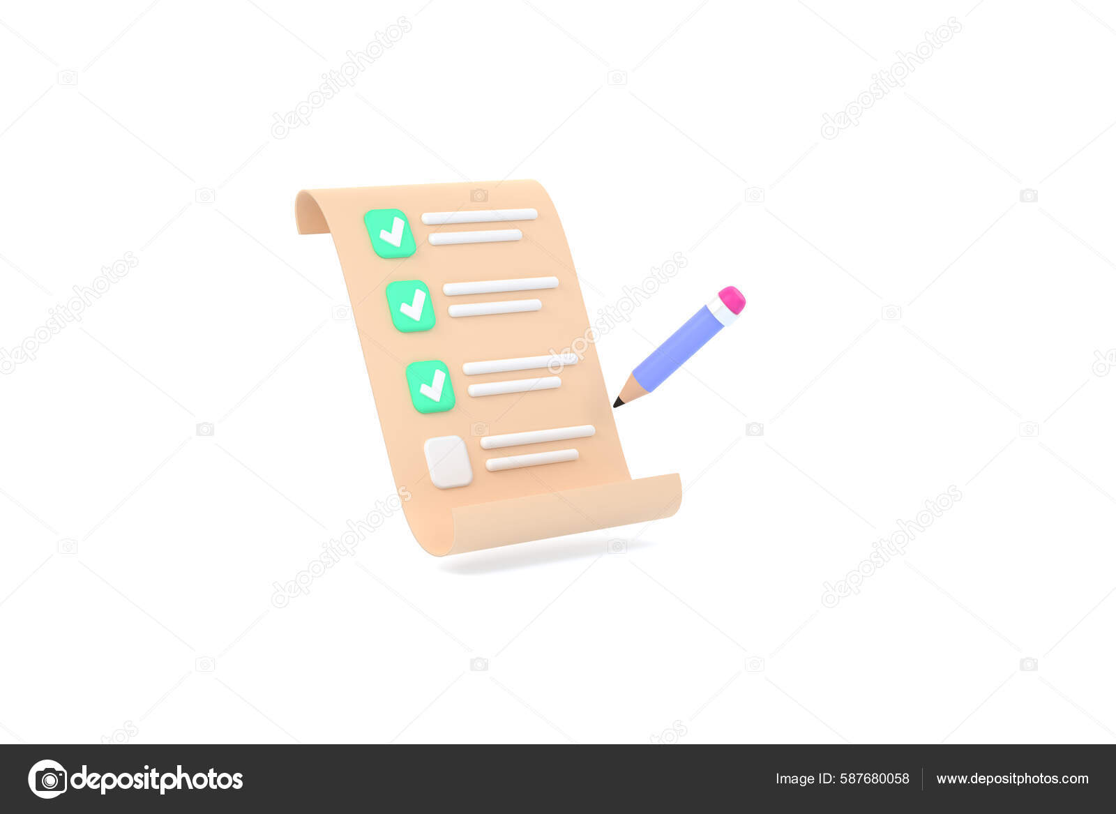 Document Task Management Todo Check List Work Project Plan Concept ...