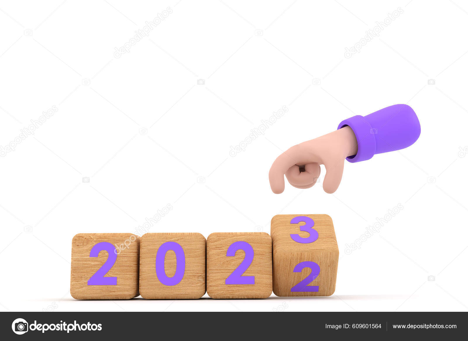 Hand Cubes 2022 Represents New Year 202 — Stock Photo © Ekachailo ...