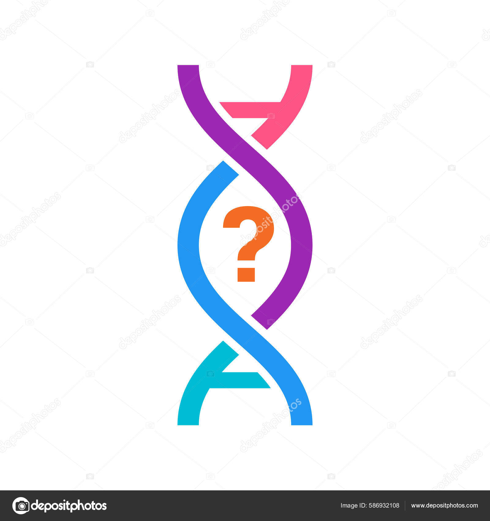 Dna Symbol Question Mark Isolated Vector Illustration Vector de stock ...
