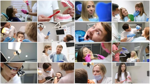 Collage de cuidado dental fotos de stock, imágenes de Collage de ...