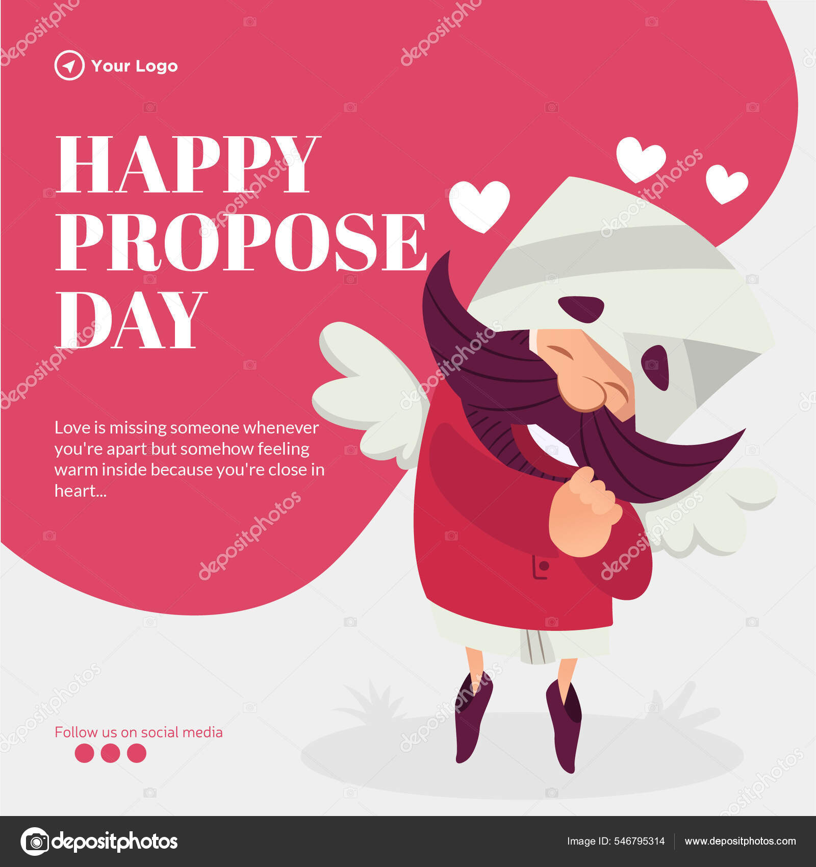 Happy Propose Day Banner Design Template Stock Vector Image by ...