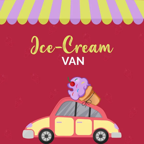 Fresh Ice Cream Cover Page Design Template Vector Graphic Illustration ...