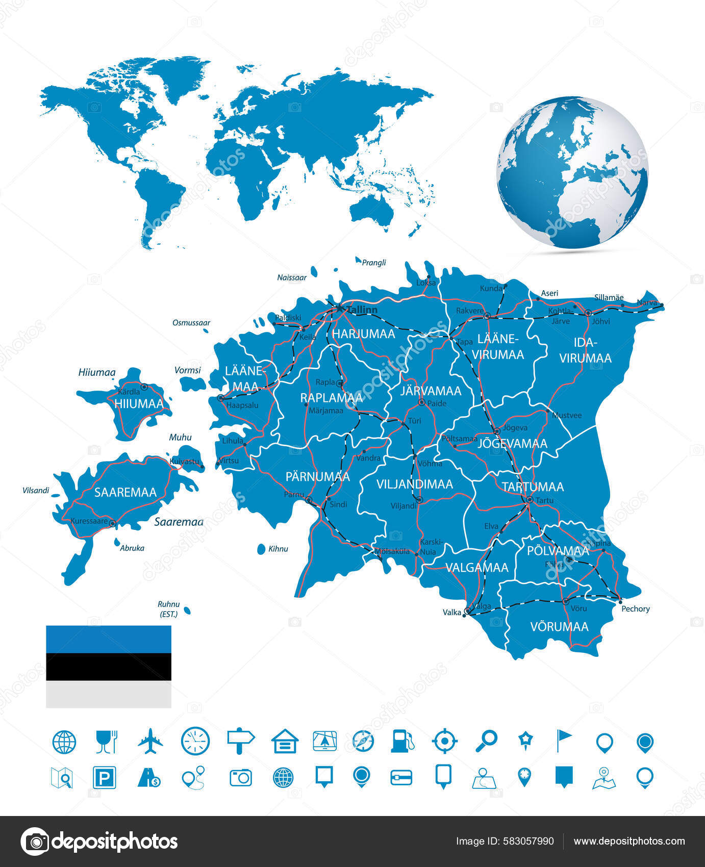 Descargar Mapas De Estonia Mapa Detallado Estonia Divisiones