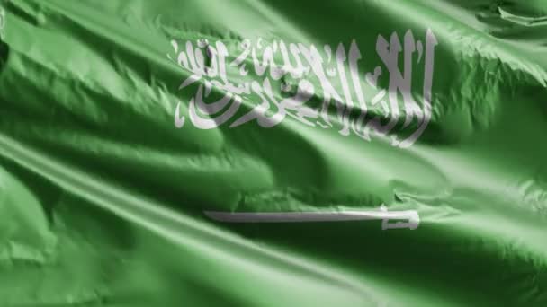Saudi Arabia Flag Slow Waving Wind Loop Saudi Arabia Banner — Stock ...