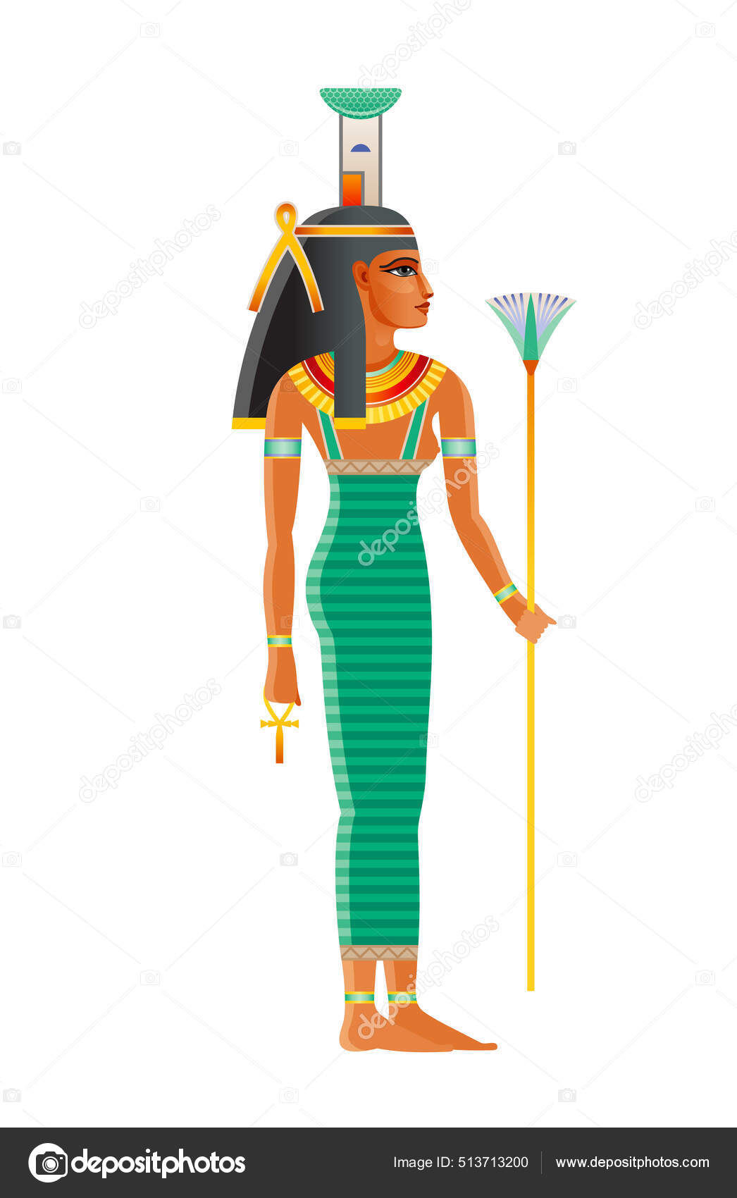Nephthys Ancient Egyptian Goddess Daughter Nut Geb Isis Sister Seth ...