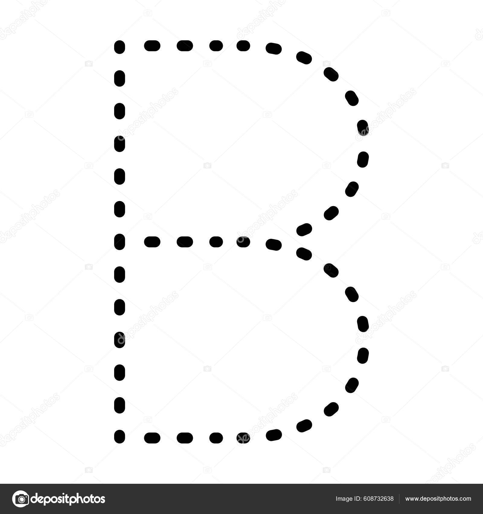 Traçage Alphabet Lettre Activité Préécriture Pointillé Élément Ligne ...