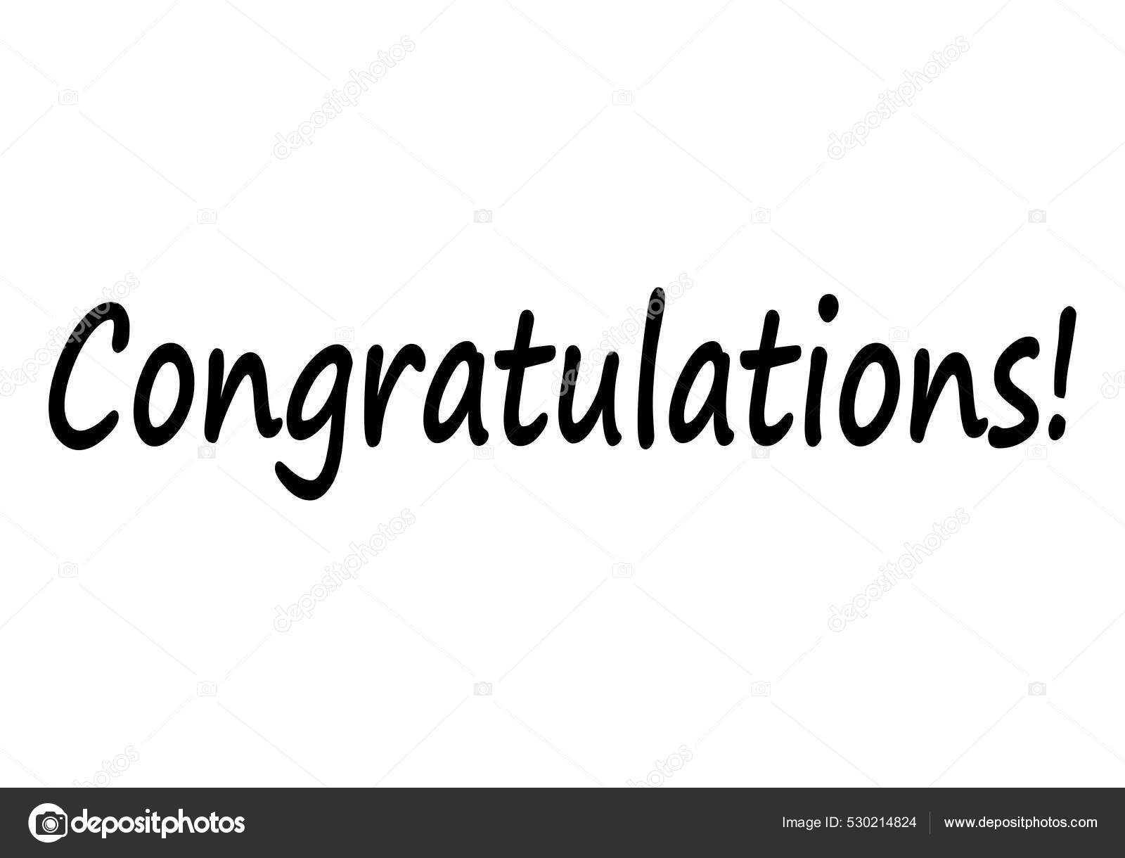Black Text Congratulations Congratulations Stock Vector by ©Gabrieuskal ...