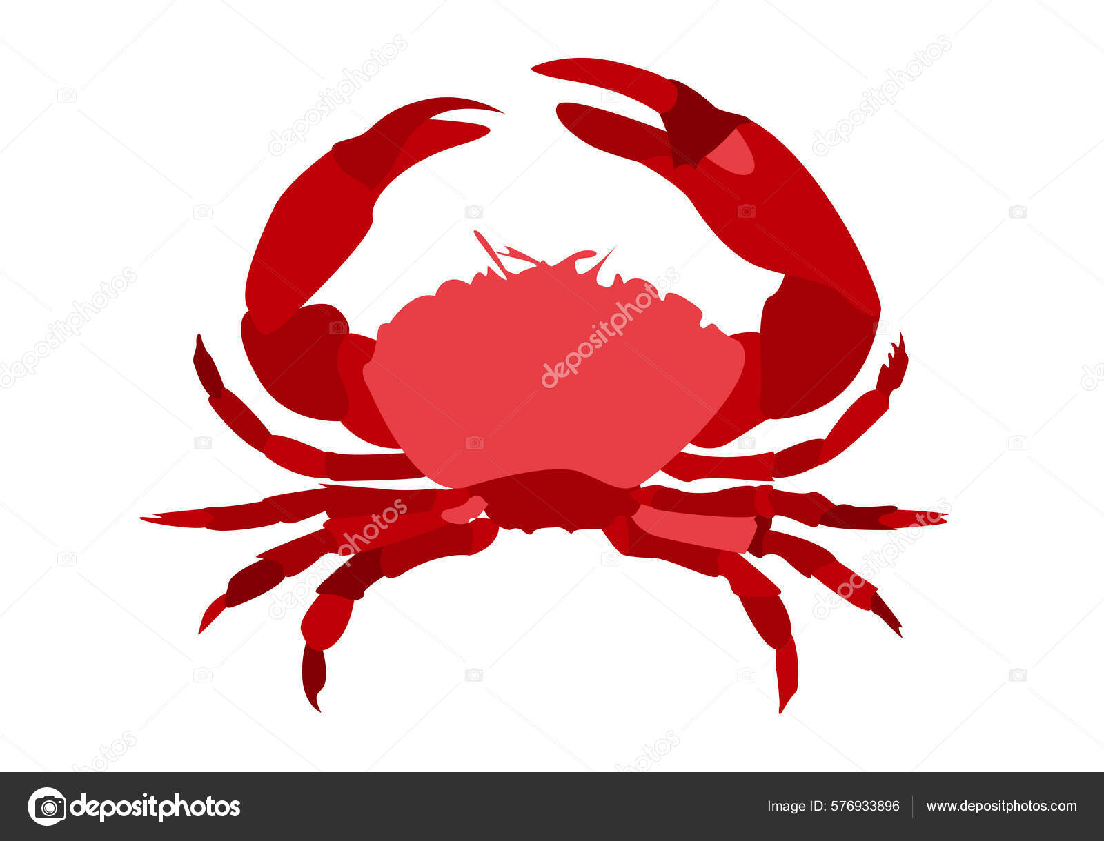 Red Sea Crab Icon White Background Stock Vector by ©Gabrieuskal 576933896