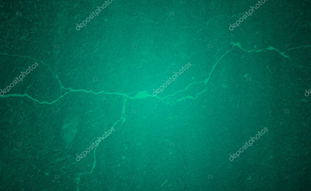 Earth background with cracks in green radial gradient. Wall or wall ...
