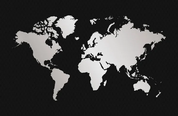 Silver World Map Shadow Vector Illustration Earth Map Transparent ...