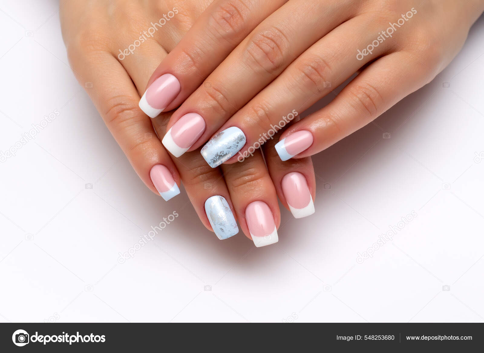 Light Pink French Nails