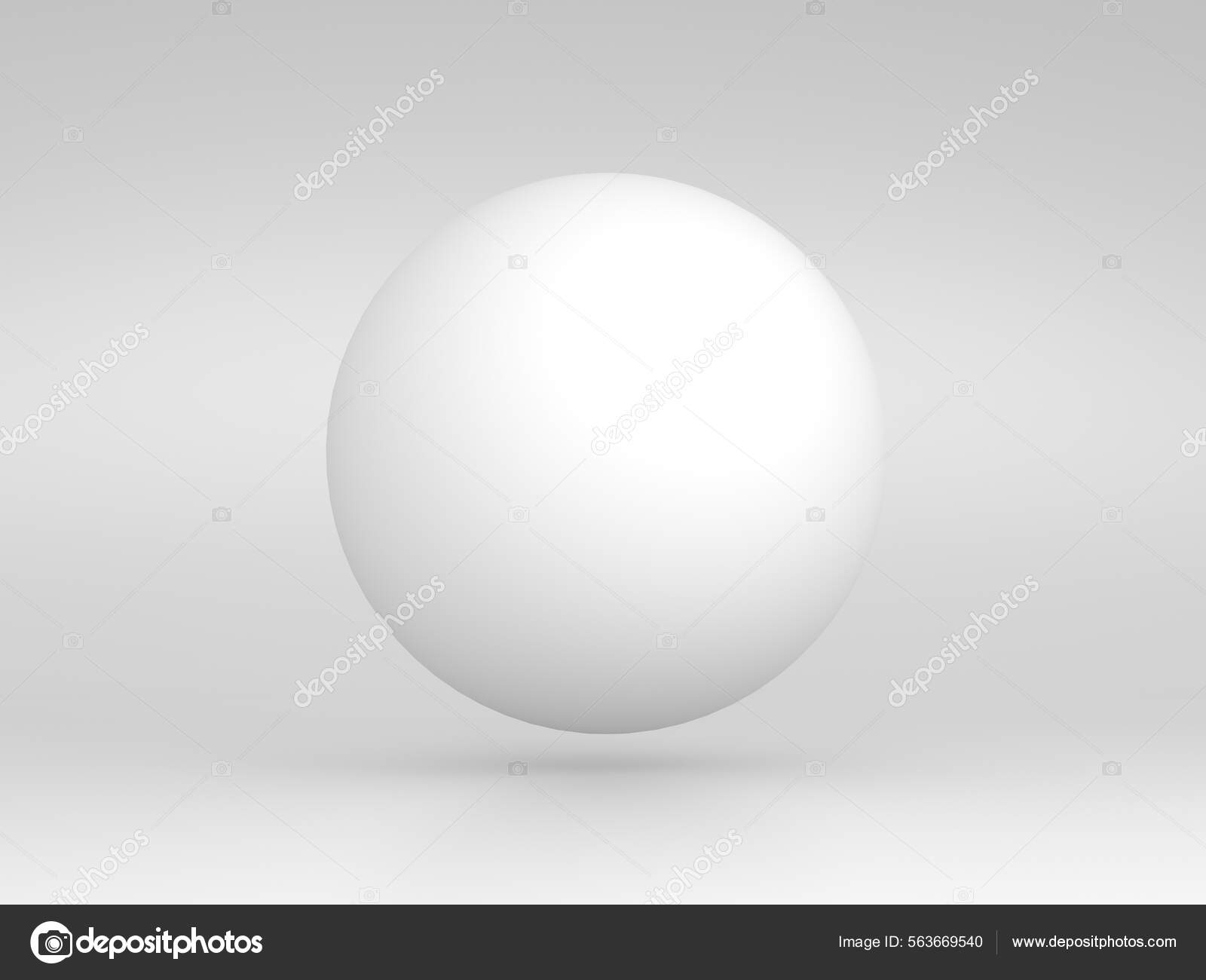 White Realistic Sphere Mockup Rendering — Stock Photo © Linett #563669540