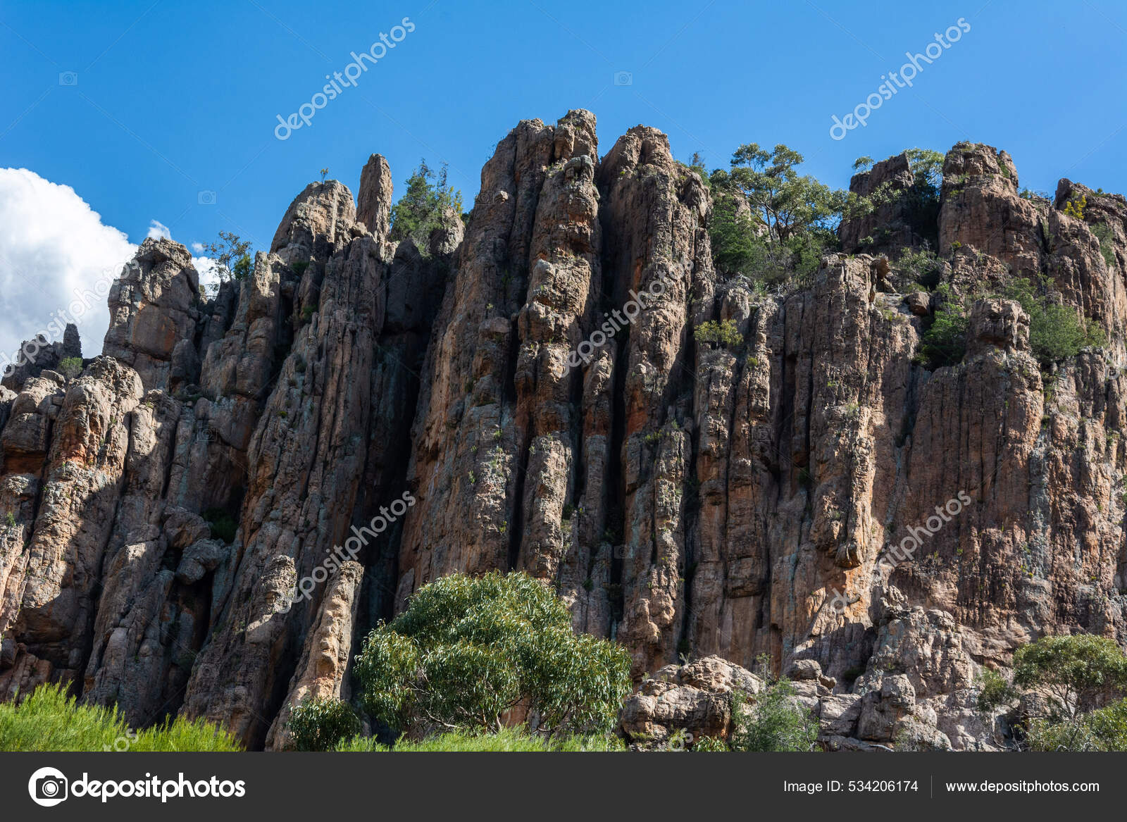 Sheer Cliffs Known Organ Pipes Mount Arapiles Victoria Australia ...
