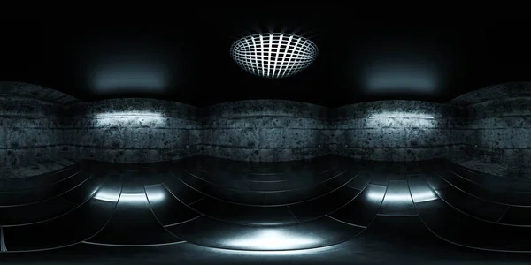 360 degree full panorama environment map of empty white production hall ...