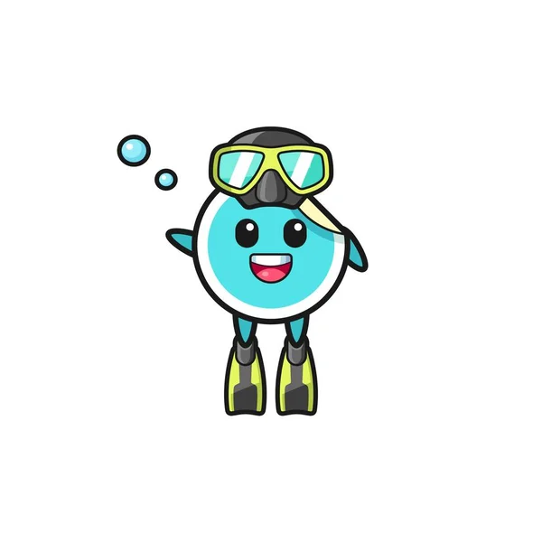 Virus Diver Cartoon Character Cute Design Stock Vector by ©heriyusuf ...