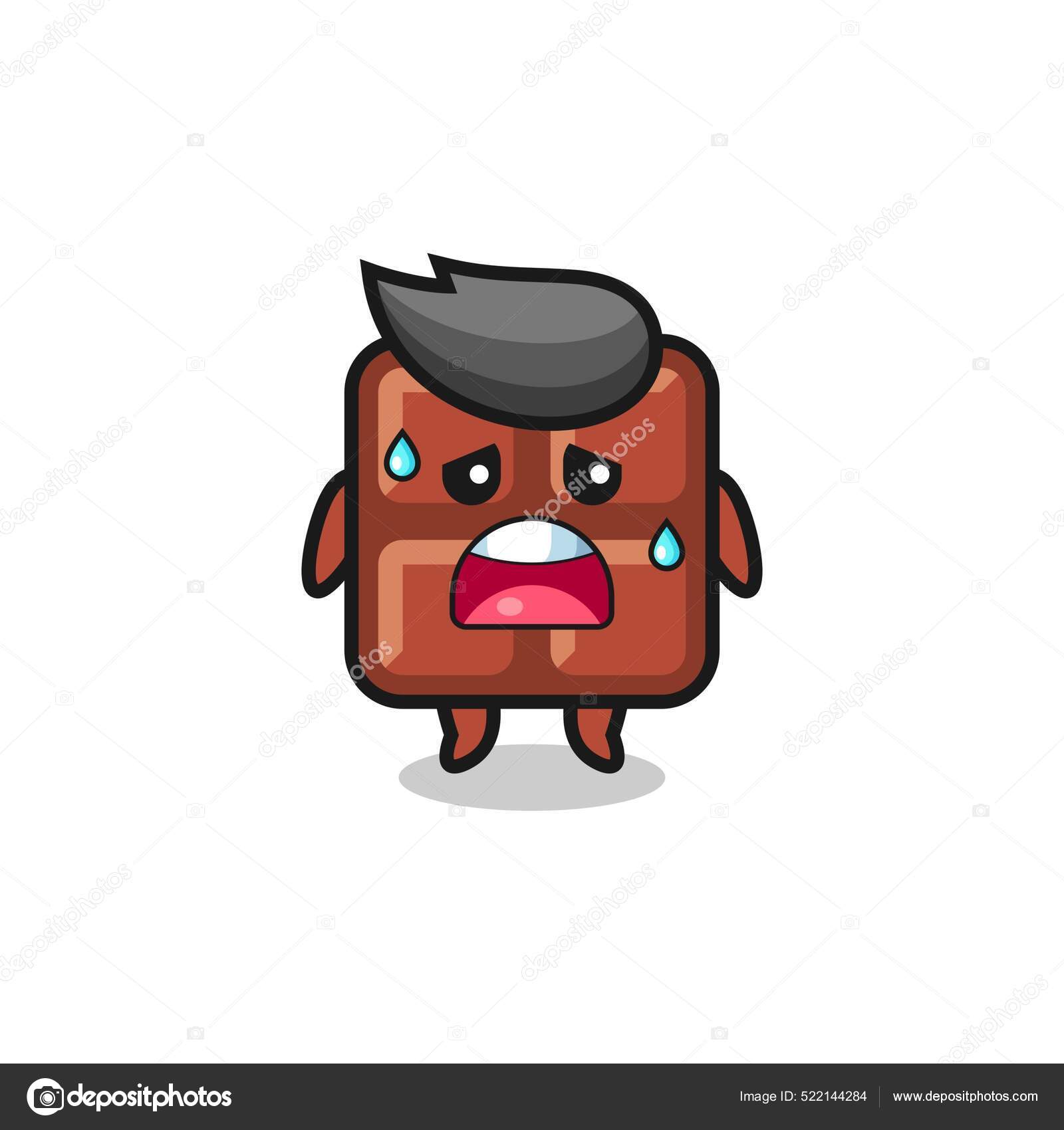 Fatigue Cartoon Chocolate Bar Cute Design Stock Vector Image by ...