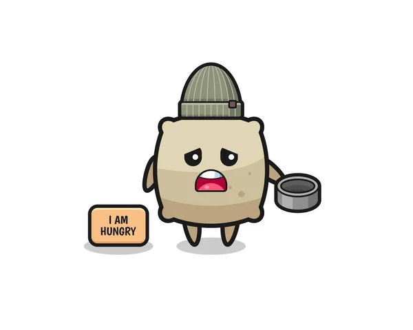 Cute Chart Beggar Cartoon Character Cute Design Stock Illustration by ...