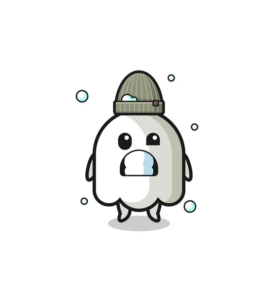 Cute Cartoon Sponge Shivering Expression Cute Design Stock Vector by ...