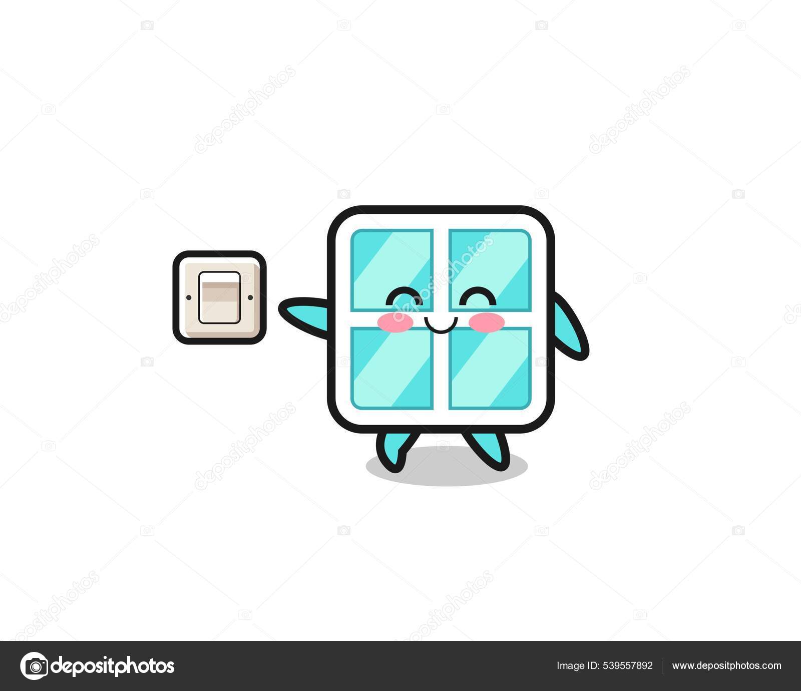Cartoon Window Turning Light Cute Design Stock Vector by ©heriyusuf.rap ...