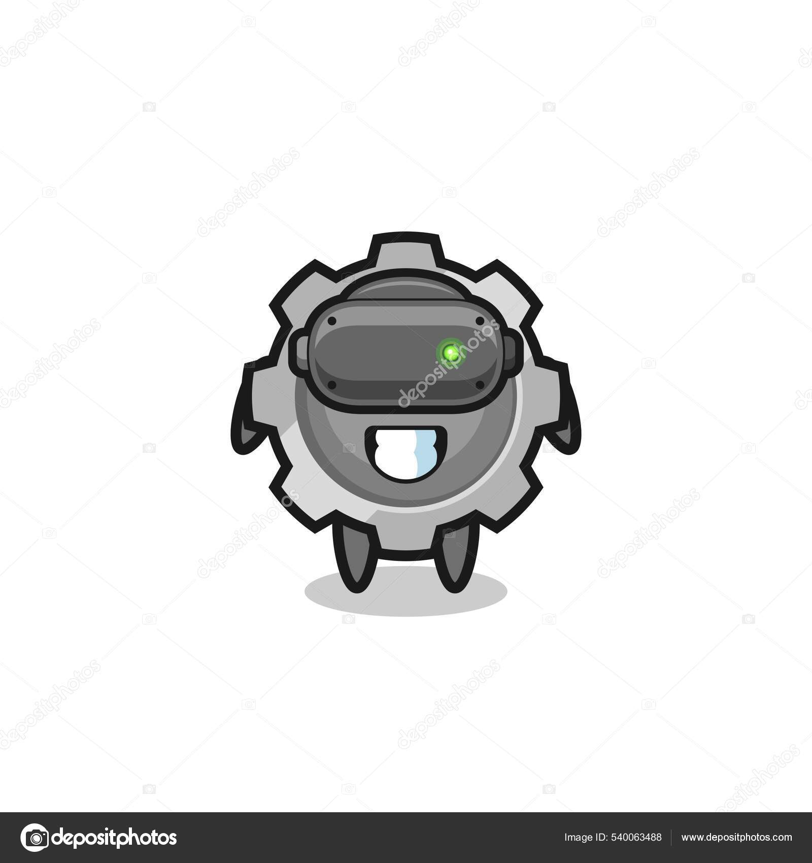 Cute Gear Using Headset Cute Design Vector de stock por ©heriyusuf.rap ...