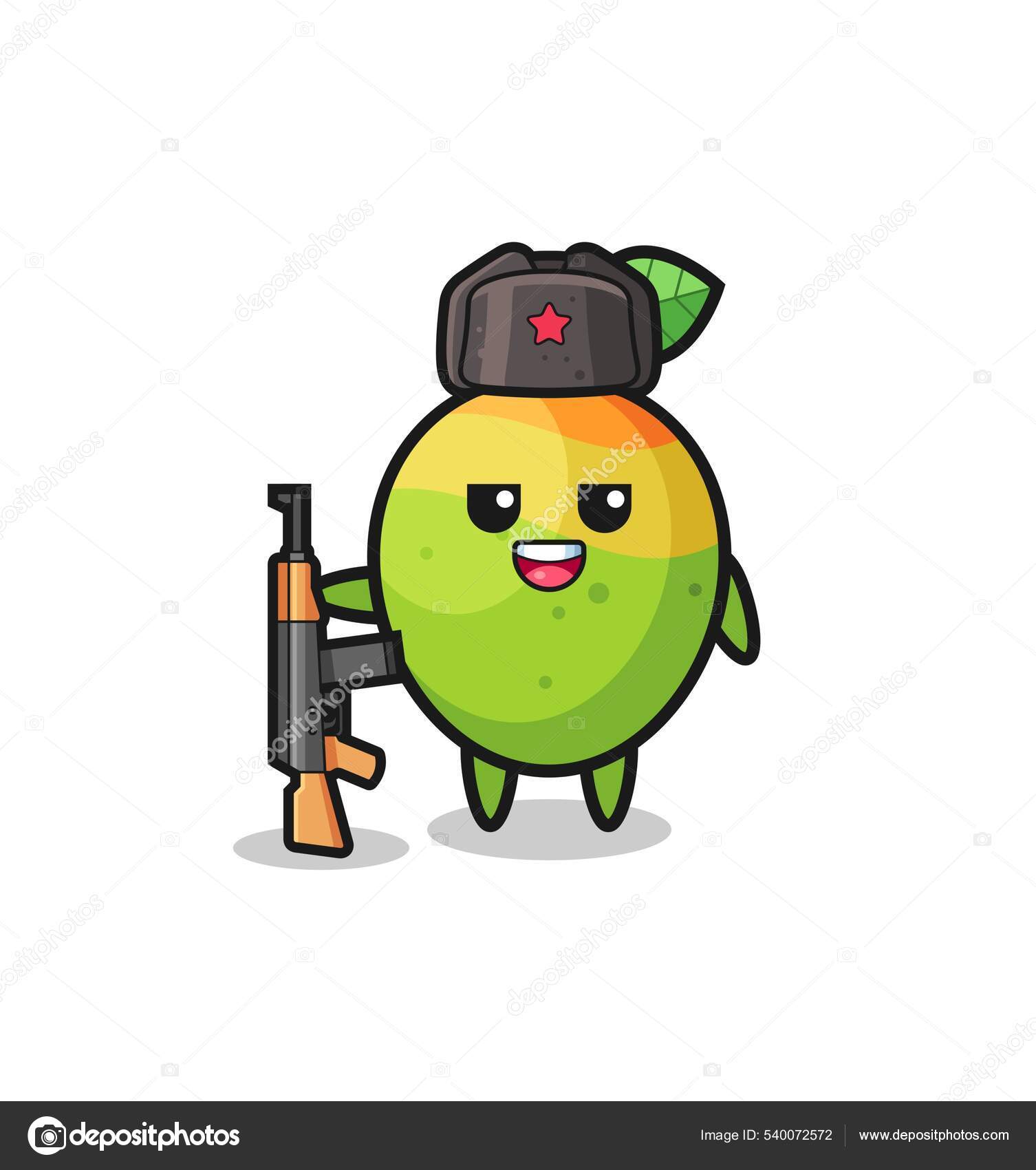 Cute Mango Cartoon Russian Army Cute Design Stock Vector by ©heriyusuf ...