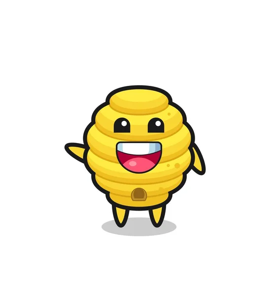 Lindo Personaje Colmena Abejas Con Vómito Lindo Diseño Vector de stock ...