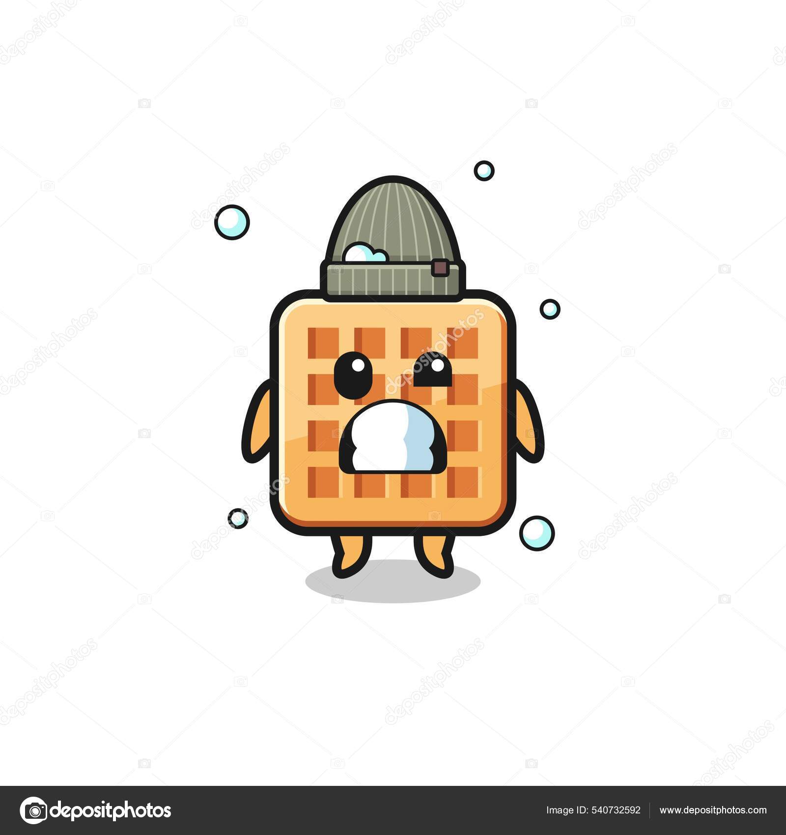 Funny Cartoon Waffle