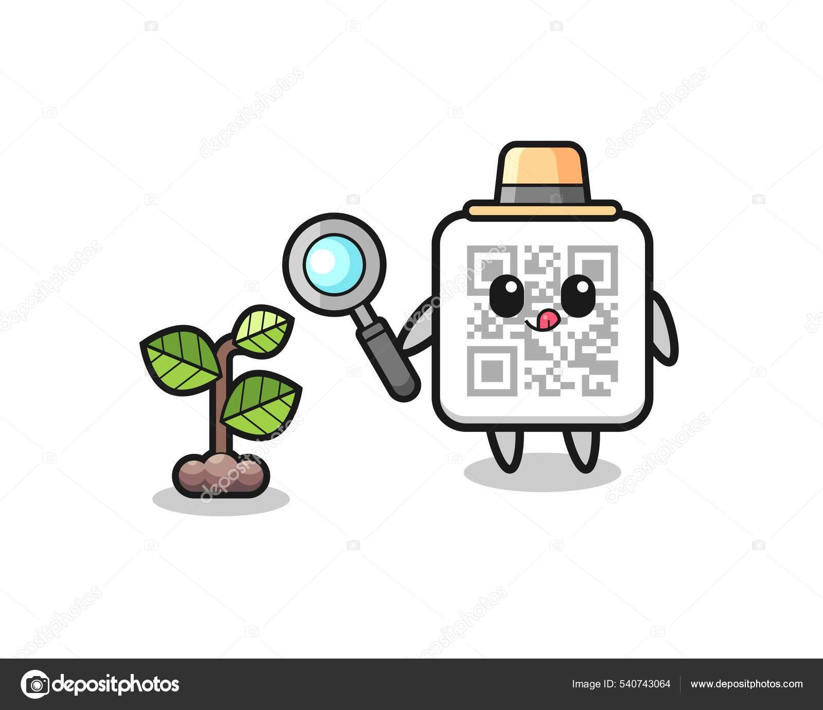 Cute Code Herbalist Researching Plants Cute Design Stock Vector by ...