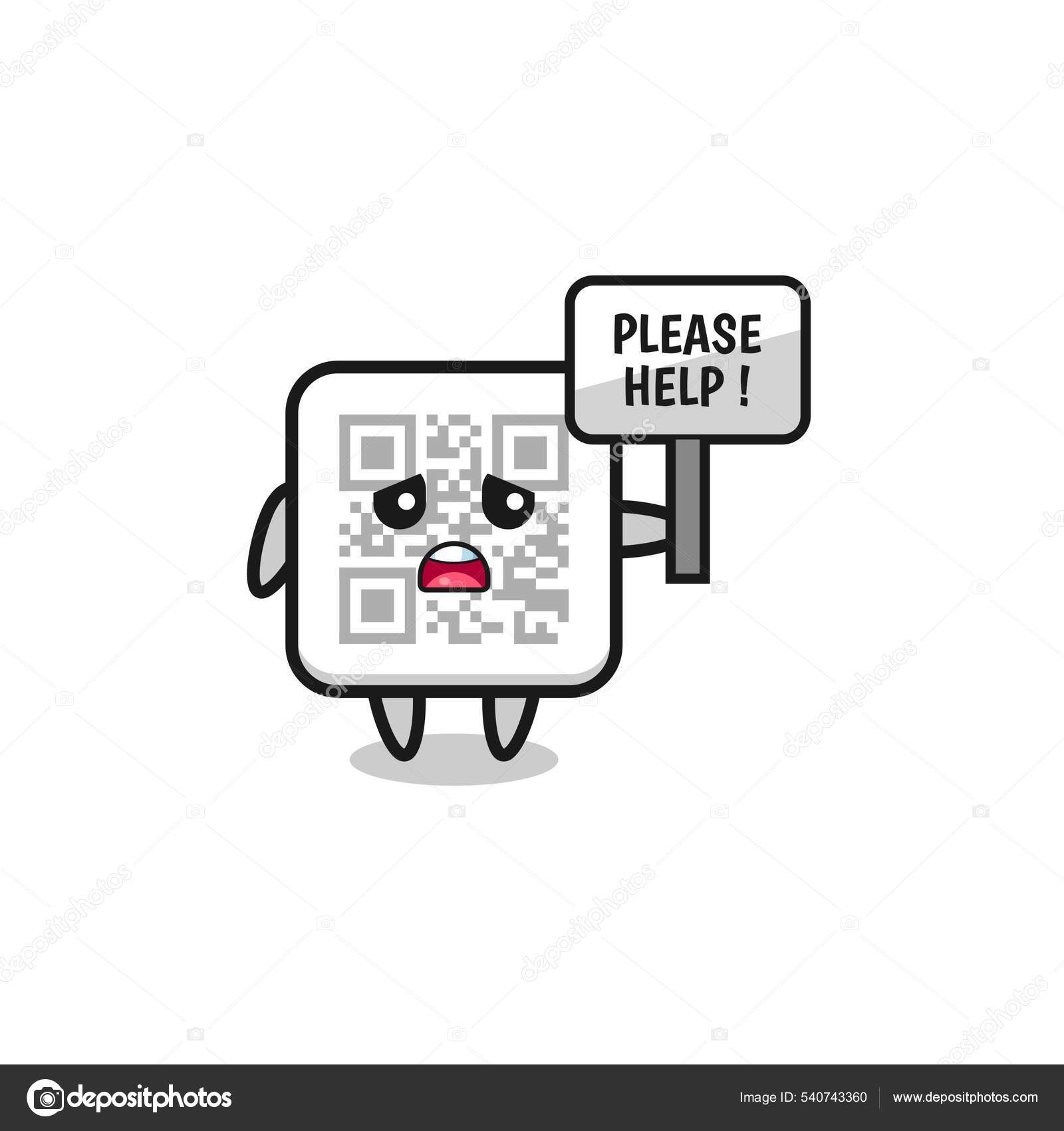 Cute Code Hold Please Help Banner Cute Design Stock Vector Image by ...