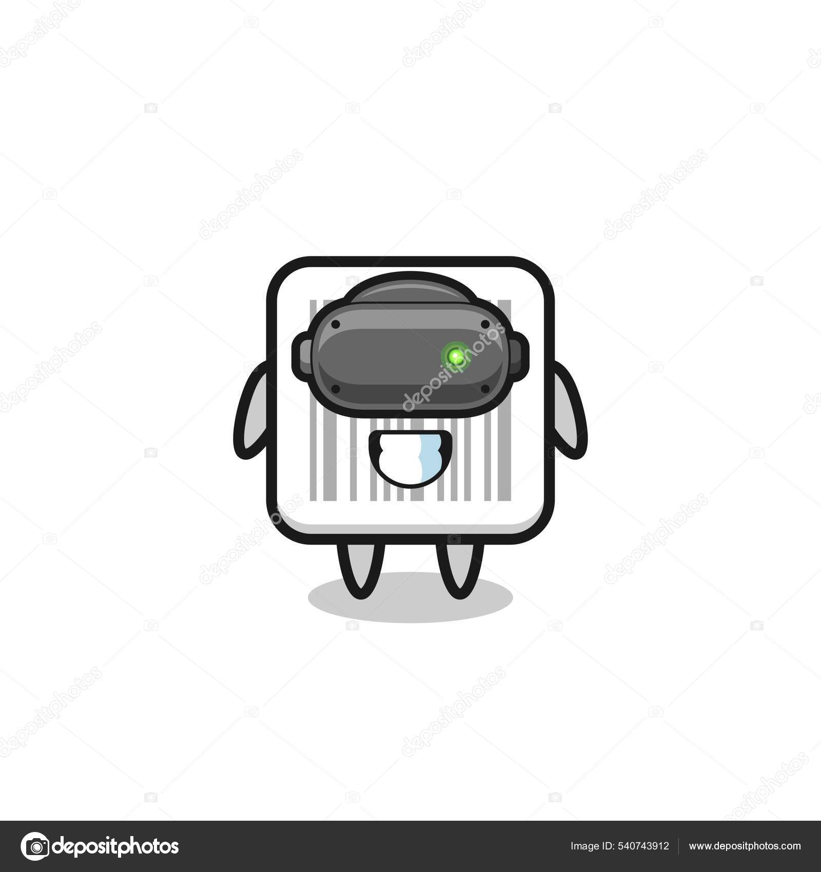 Cute Barcode Menggunakan Headset Desain Yang Lucu Vektor Stok oleh ...