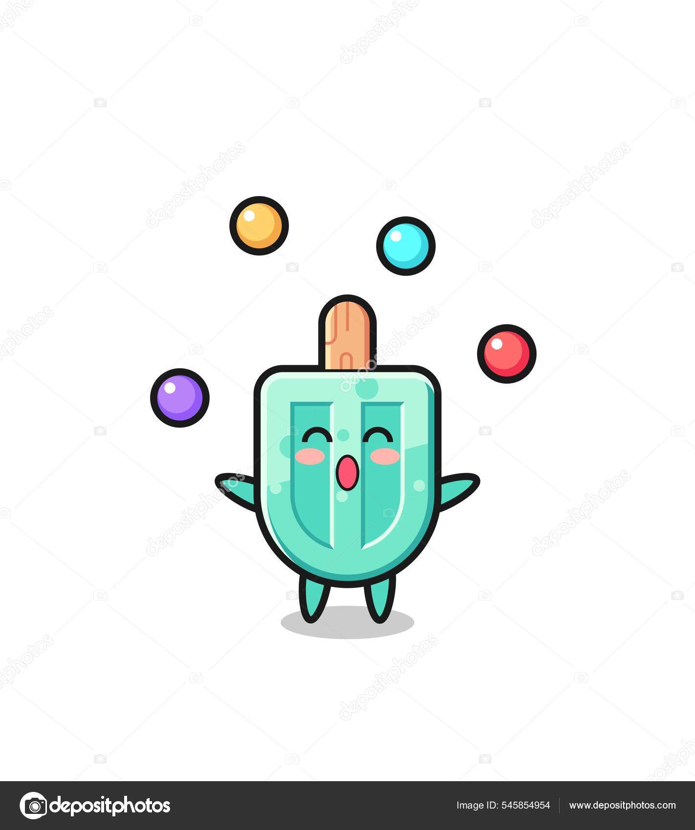 Popsicles Circus Cartoon Juggling Ball Cute Design Stock Vector by ...