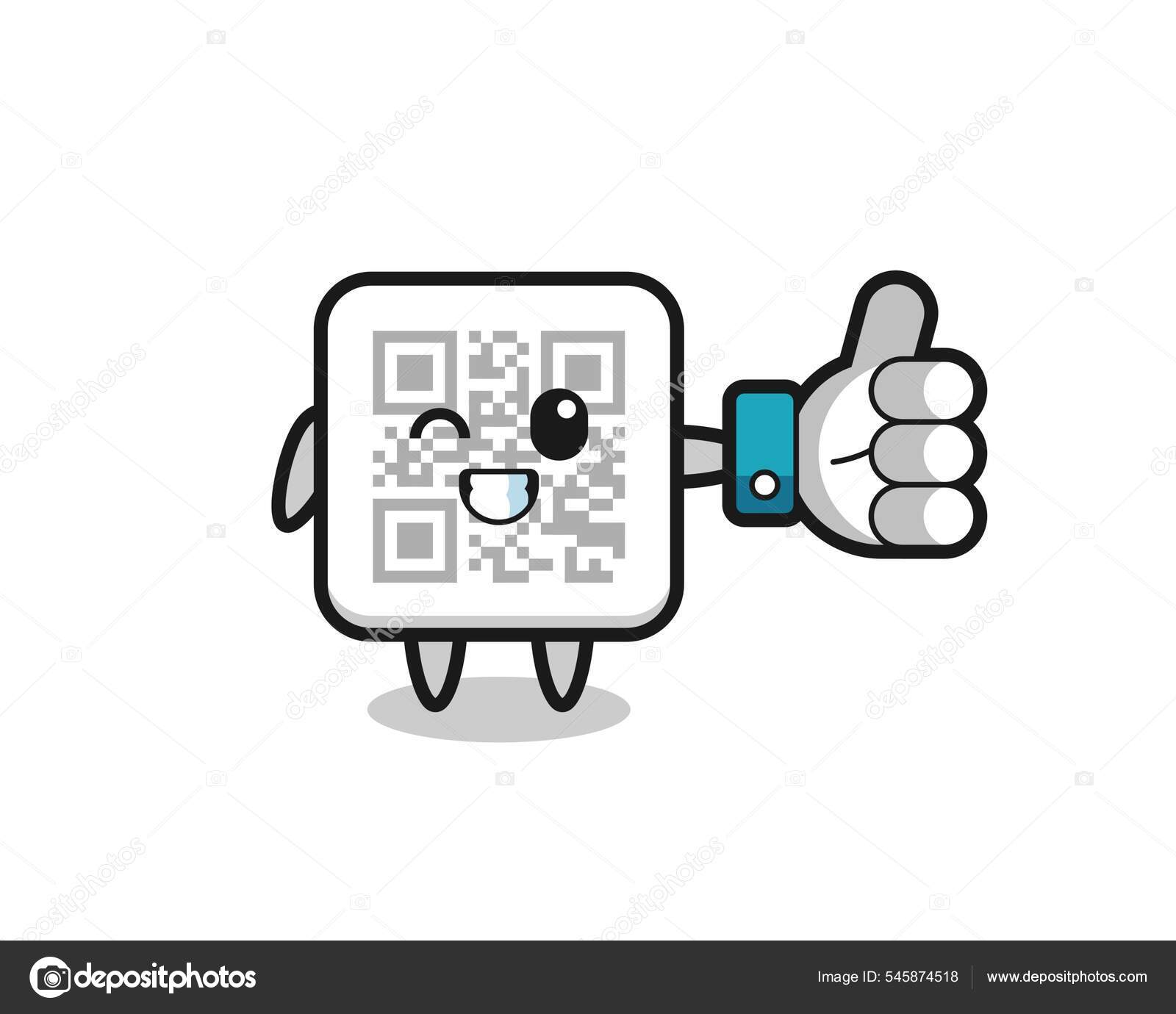 Cute Code Social Media Thumbs Symbol Cute Design Stock Vector by ...