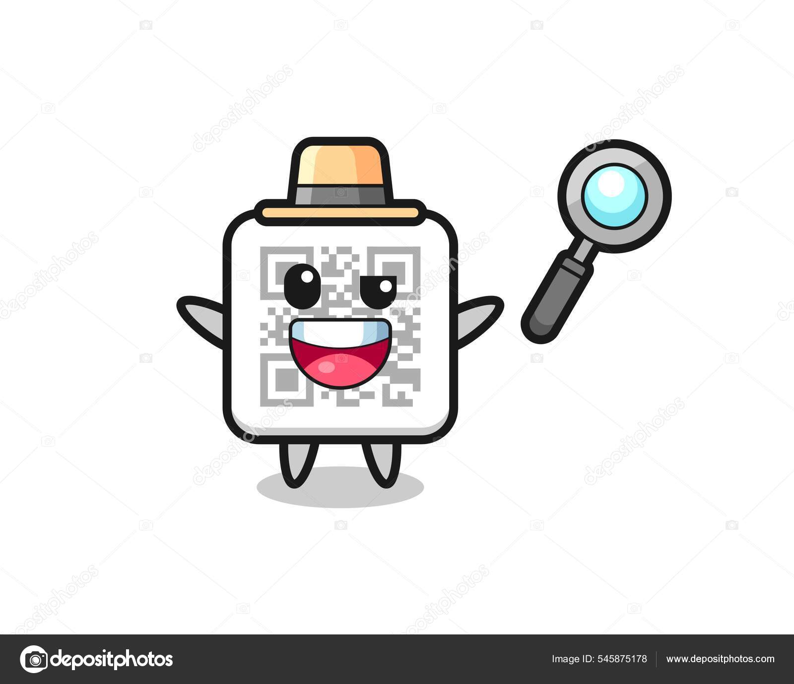Illustration Code Mascot Detective Who Manages Solve Case Cute Design ...