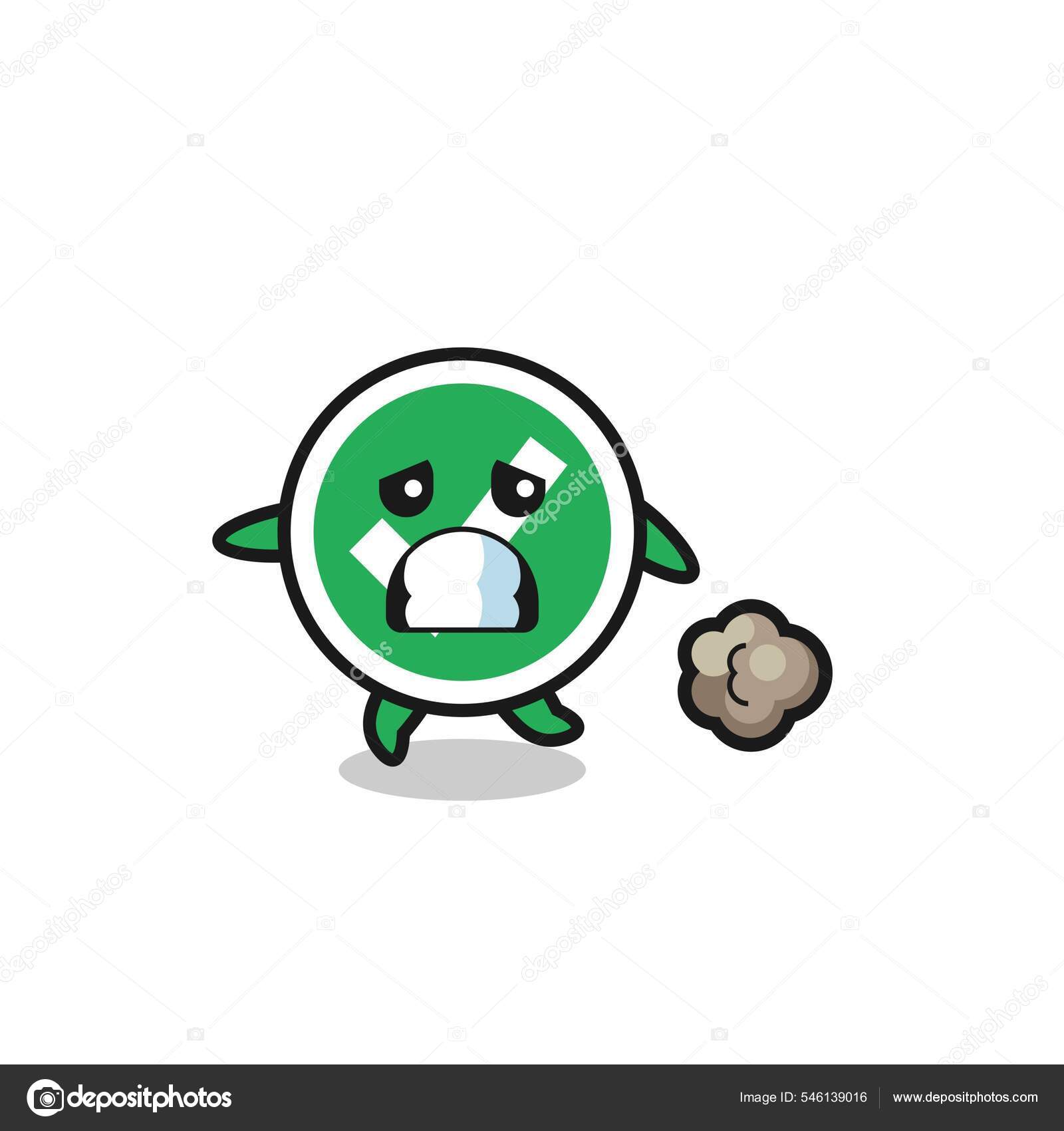 Illustration Check Mark Running Fear Cute Design Stock Vector by ...