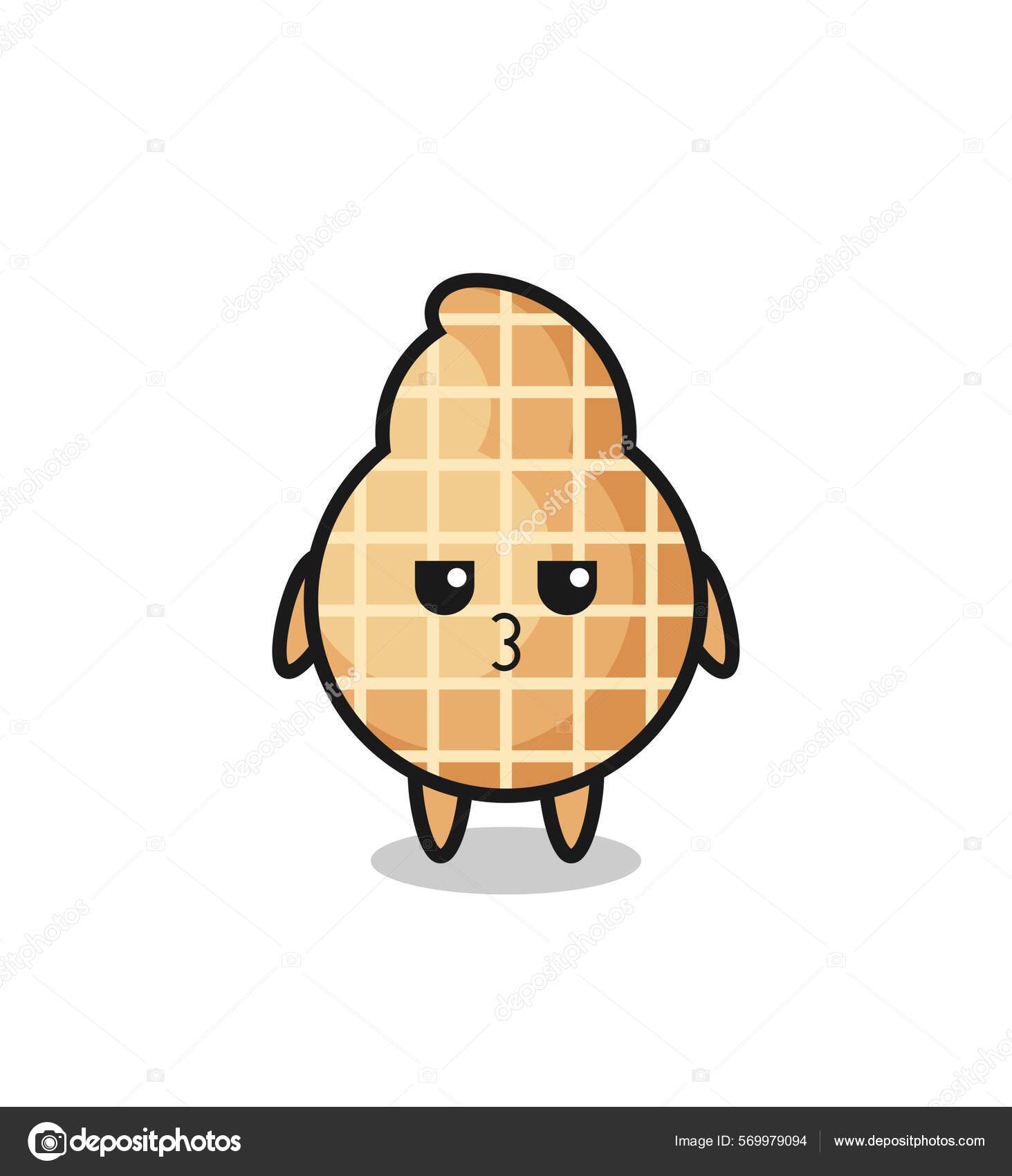 Bored Expression Cute Peanut Characters Cute Design Stock Vector by ©heriyusuf.rap@gmail.com ...