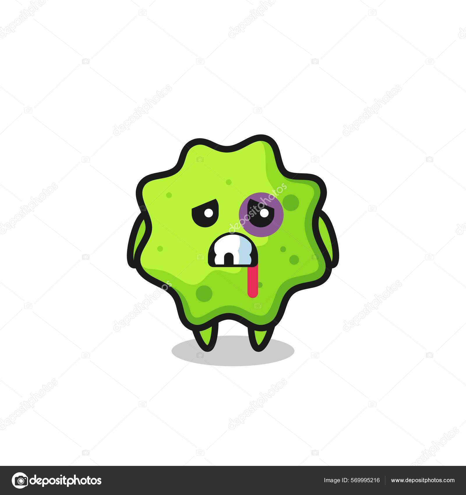 Injured Splat Character Bruised Face Cute Design Stock Illustration by ...