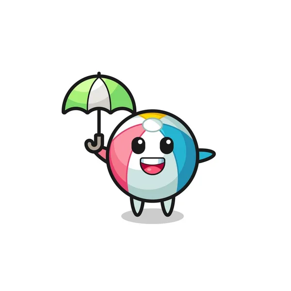 Happy Baby Beach Ball Cartoon Character Cute Design Stock Illustration ...