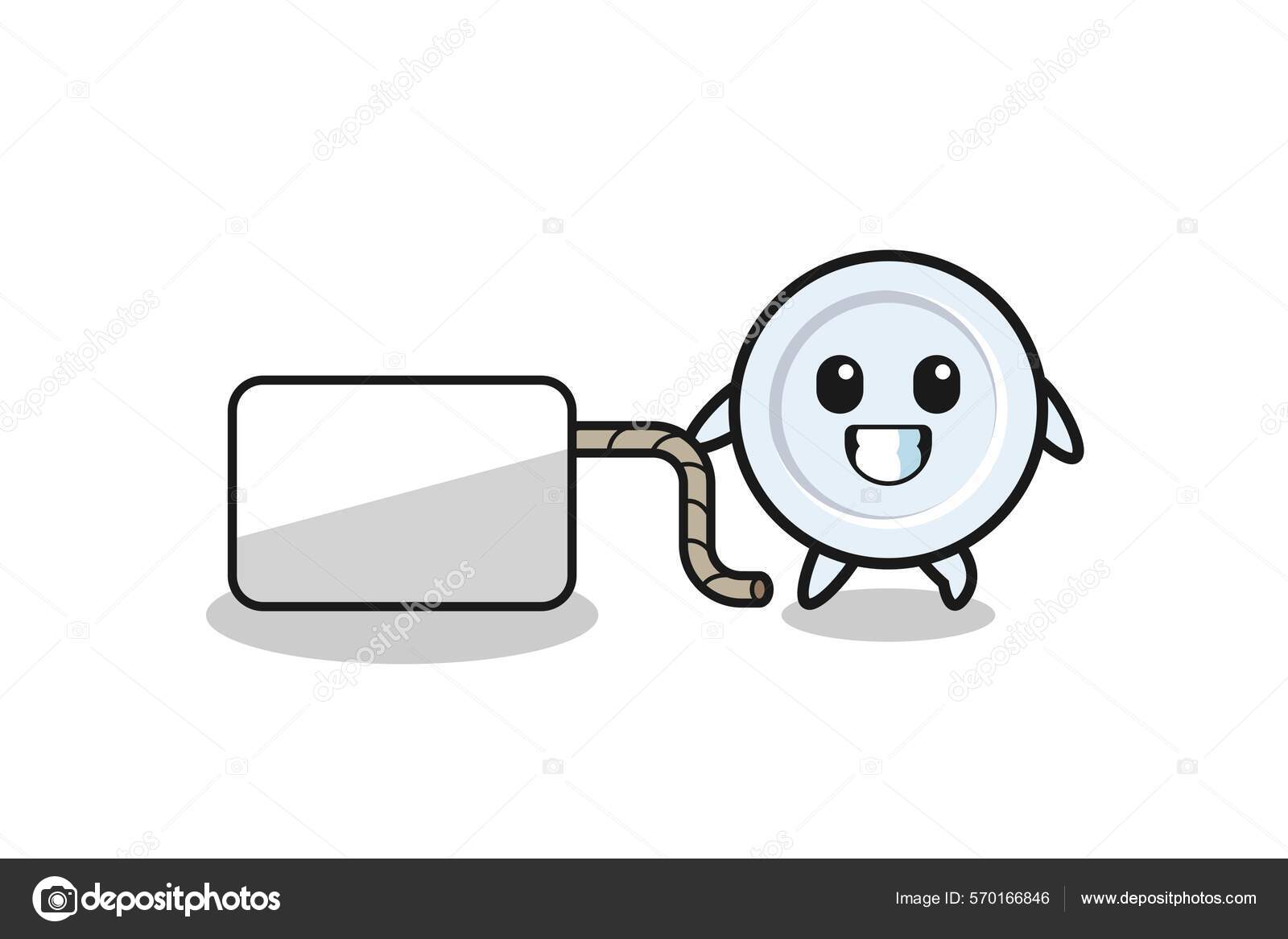 Placa Dibujos Animados Está Tirando Una Pancarta Lindo Diseño Vector de stock #570166846 de ...