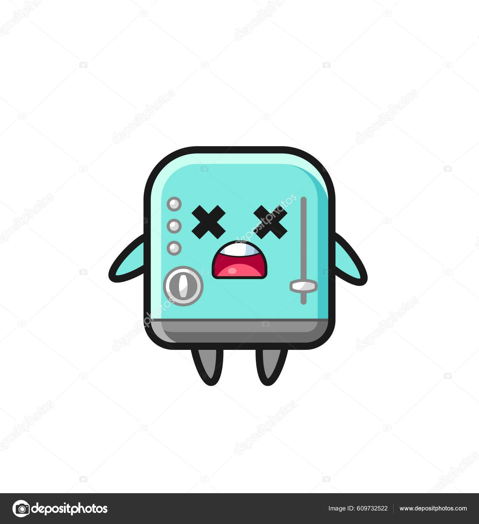 Dead Toaster Mascot Characte Stock Vector by ©heriyusuf.rap@gmail.com ...