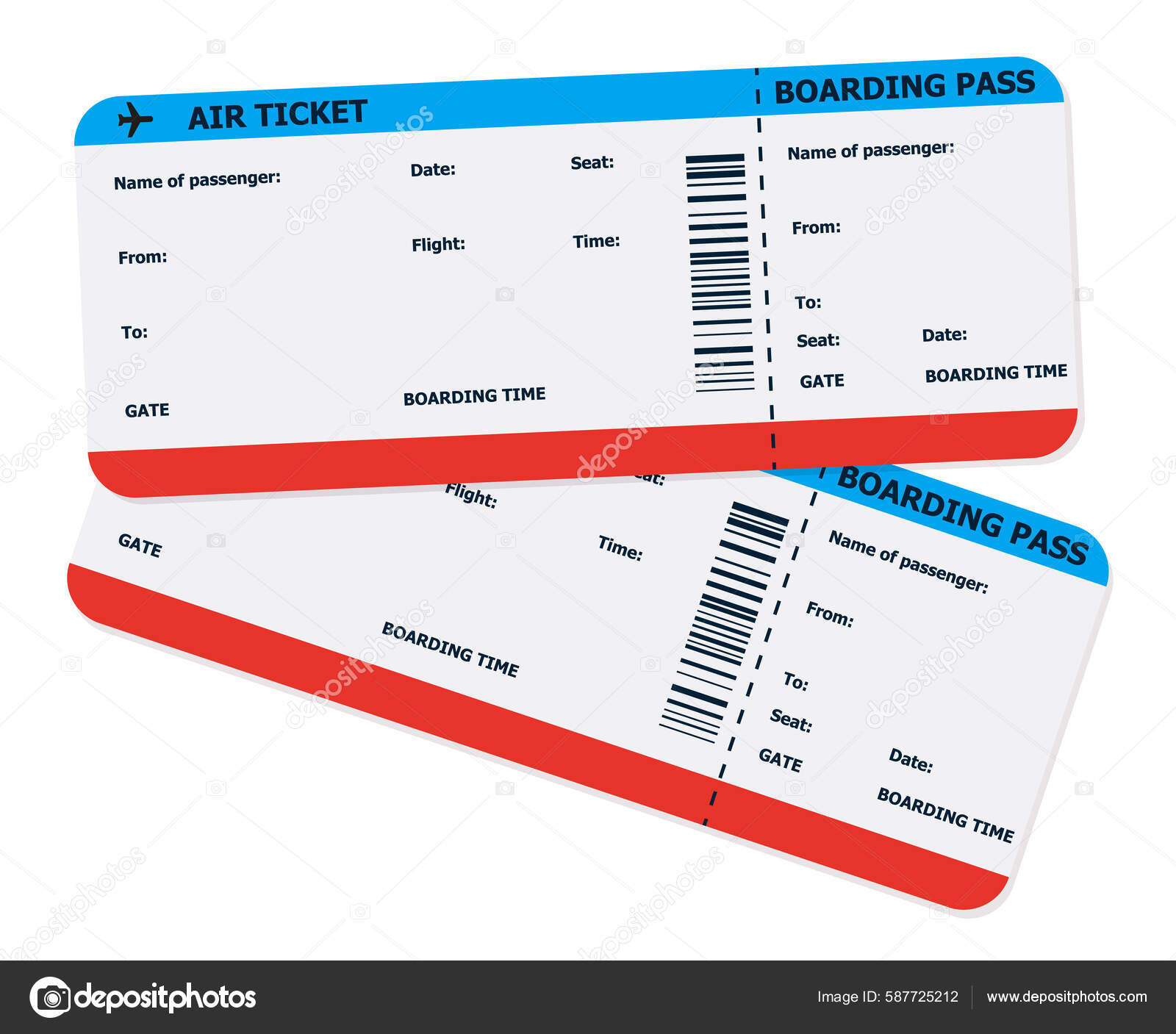 Modern Realistic Airline Ticket Design Flight Time Passenger Name ... Modern Realistic Airline Ticket Design Flight Time Passenger Name ...