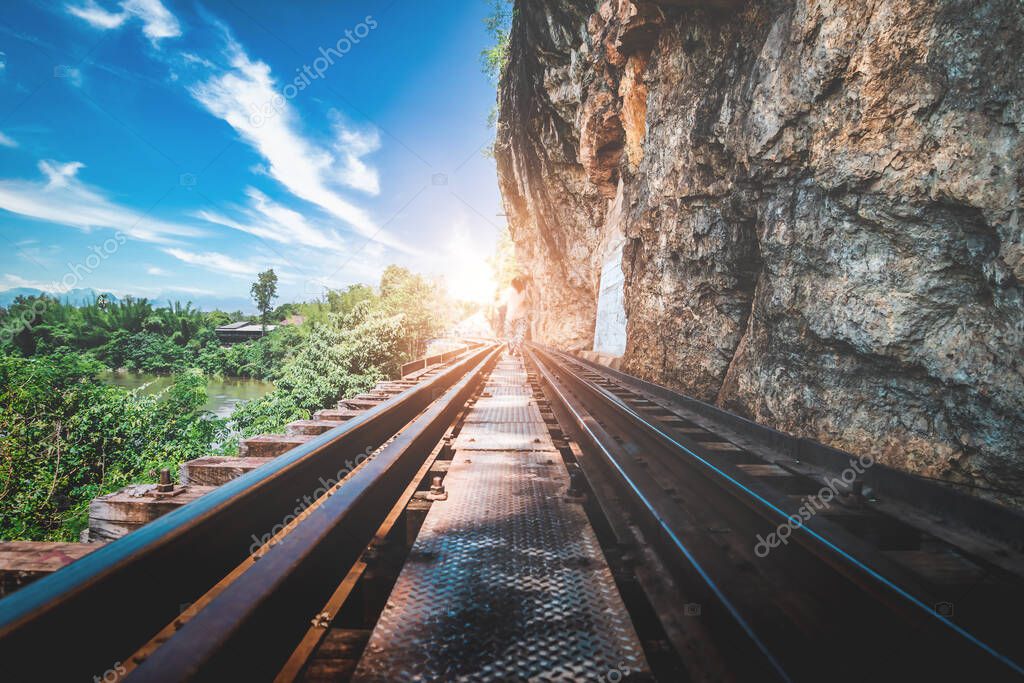 Susnet Light at the end of The Death Railway Of World War 2 in River ...