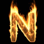 Fire alphabet letter N Stock Photo by ©cookelma 33713771