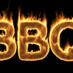 Closeup BBQ grill fire on black background Stock Vector Image by ...