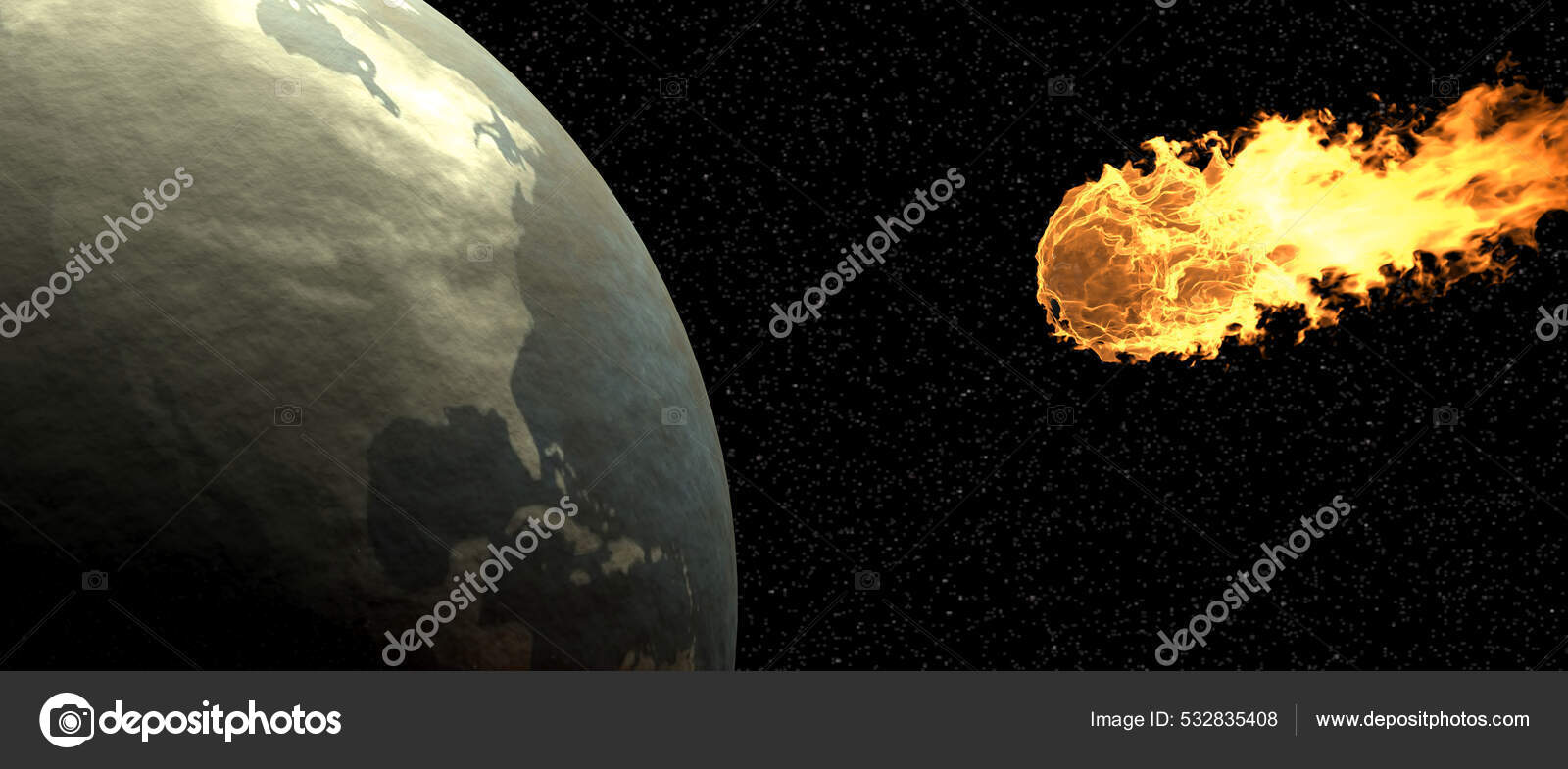 Burning Asteroid