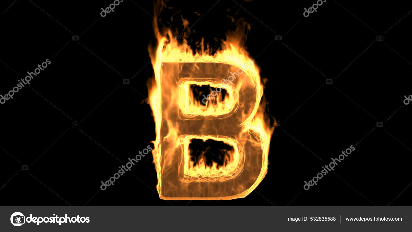 Fire Alphabet Letter Flaming Burn Font Burning Flame Text Smoke Stock ...